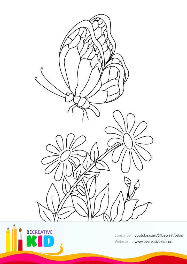 Free coloring page for coloring butterfly download it and fill color - how