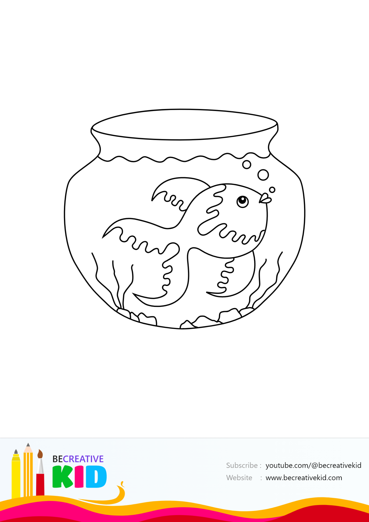 Free coloring page for coloring Fish pdf download and fill color - how to