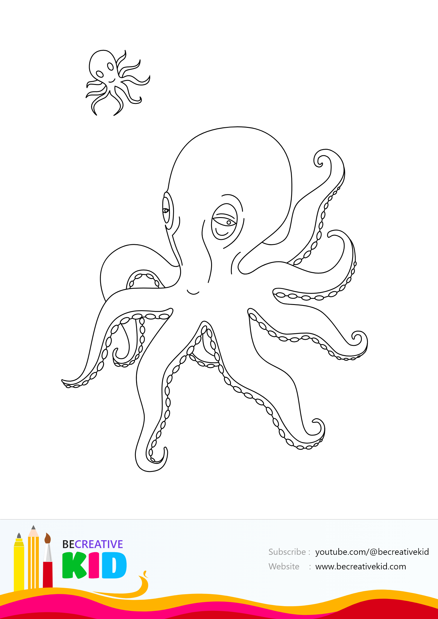 Download Free coloring page for coloring Octopus pdf download and fill