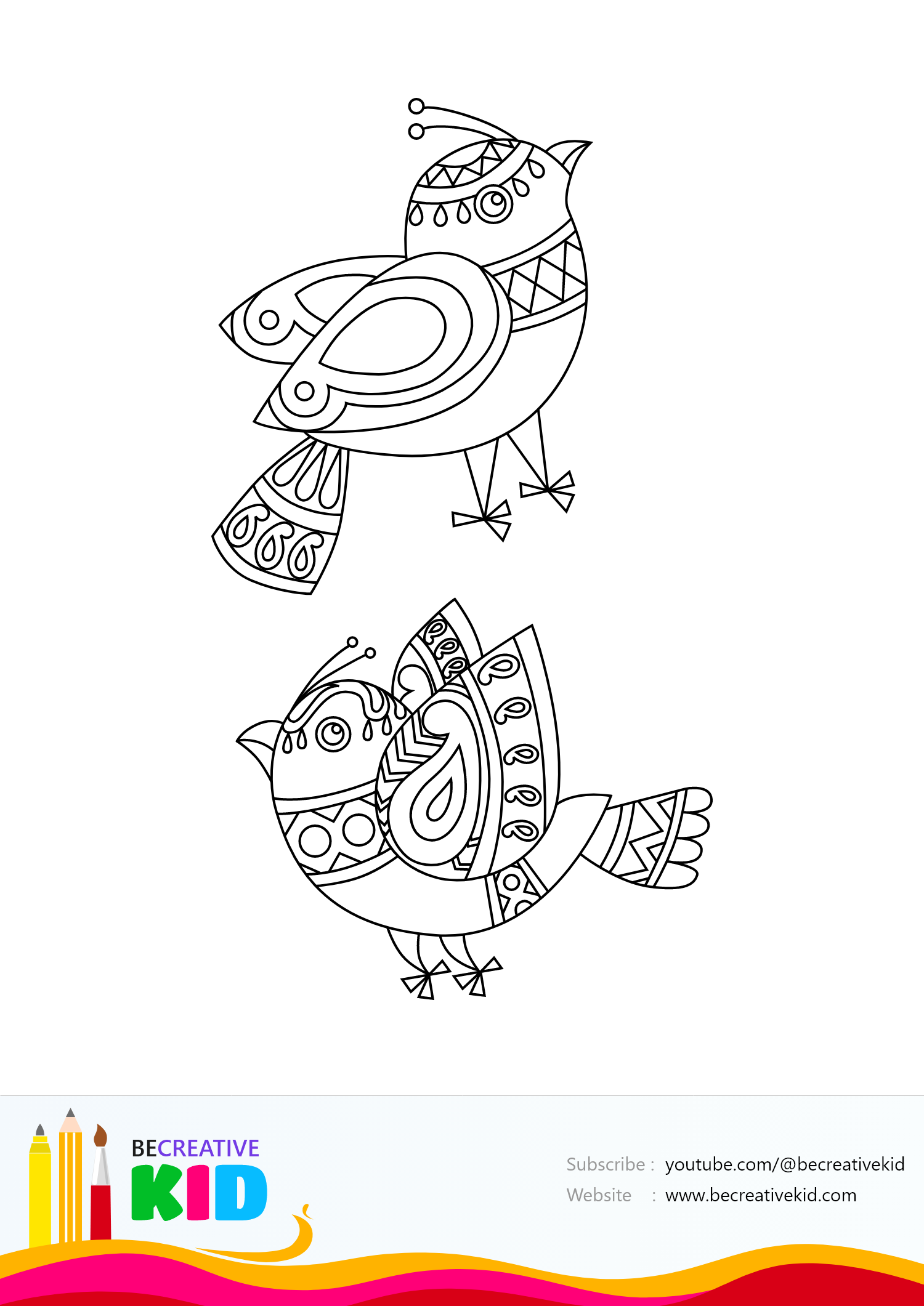 Free coloring page for coloring Sparrow pdf download and fill color - how