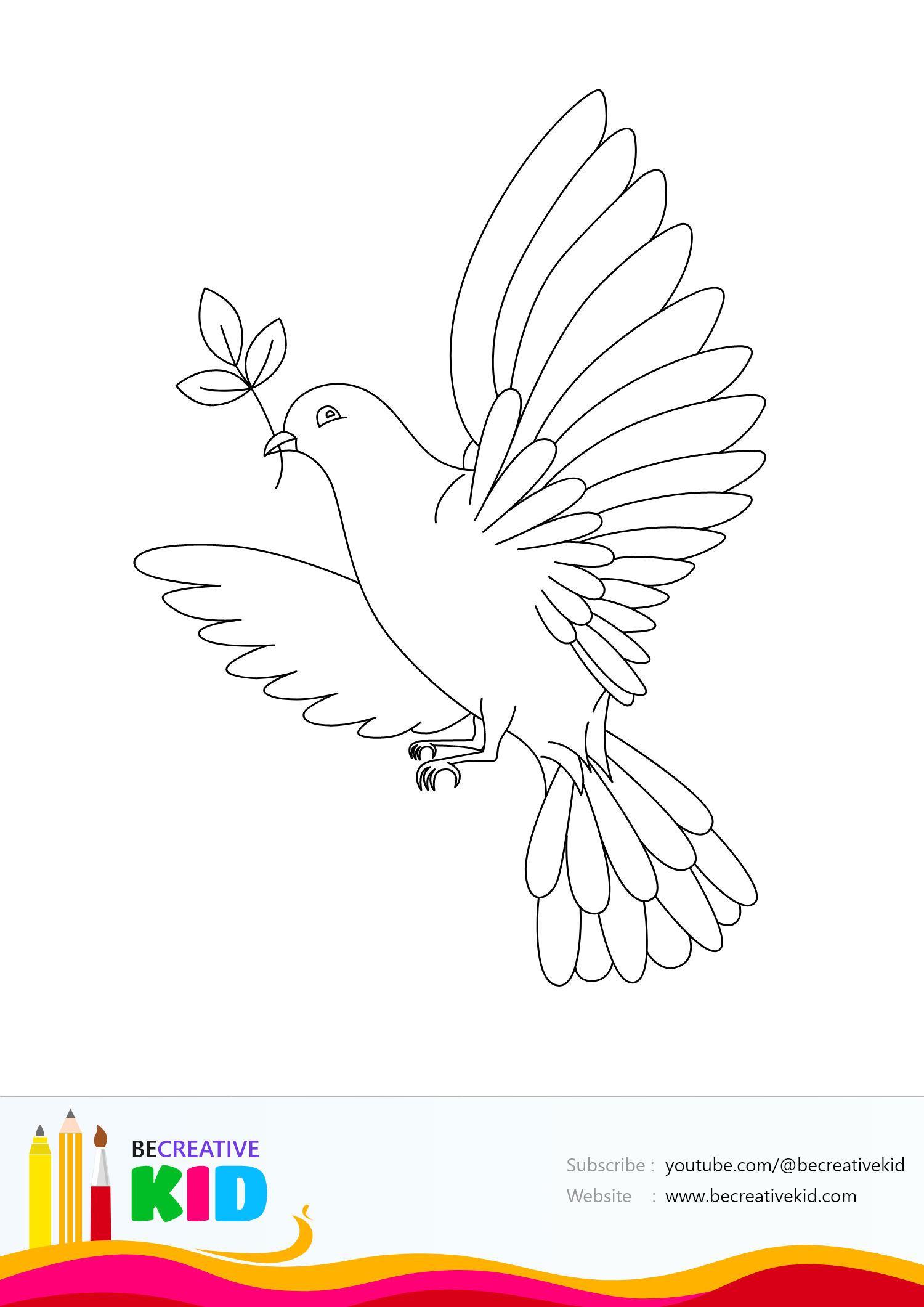 Download coloring page for coloring Dove pdf download and fill color - how